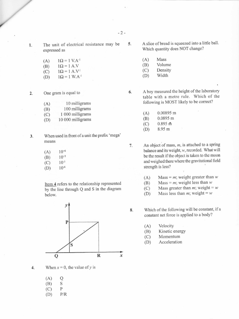 2013 Csec Physics Paper 1 PDF | PDF | Radioactive Decay | Atoms