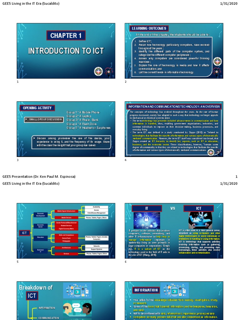 GEE5 Living in The IT Era Part 1 | PDF | Integrated Circuit | Information Technology