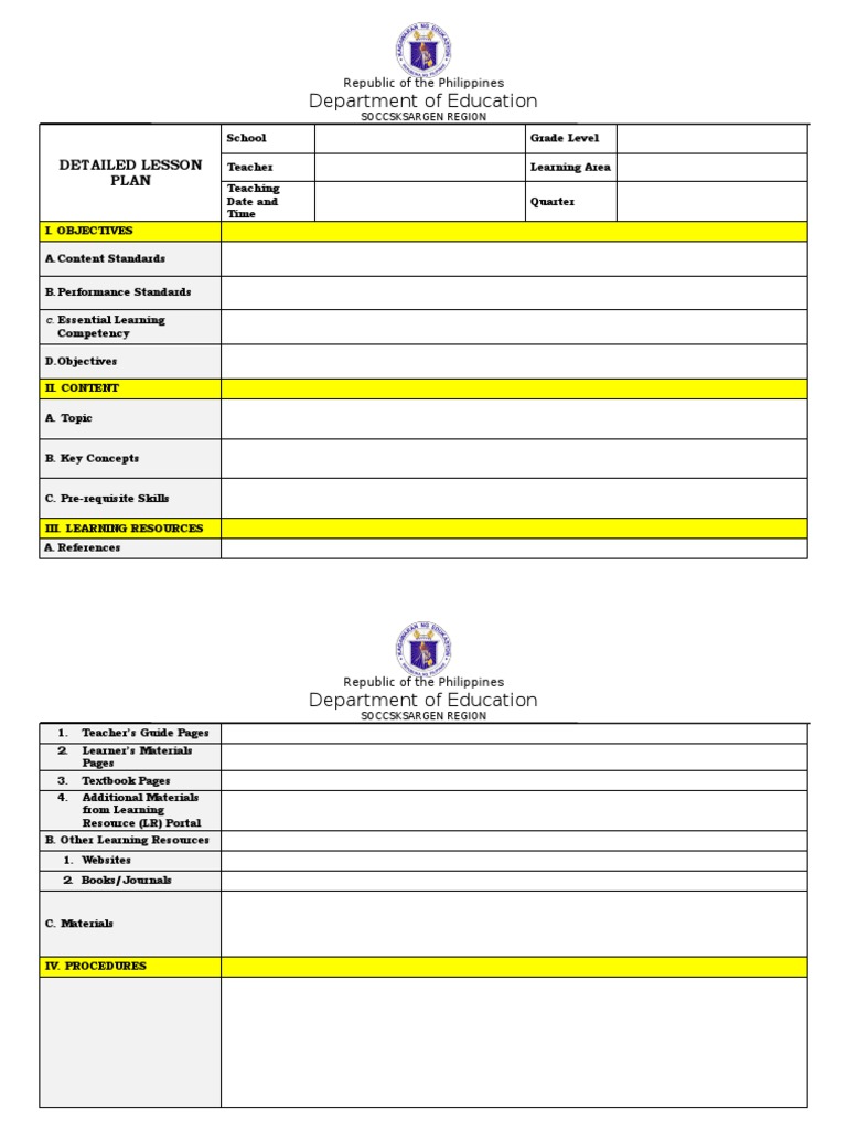 Lesson Plan for Teachers | PDF