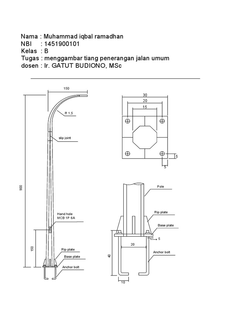 Desain Tiang Pju | PDF
