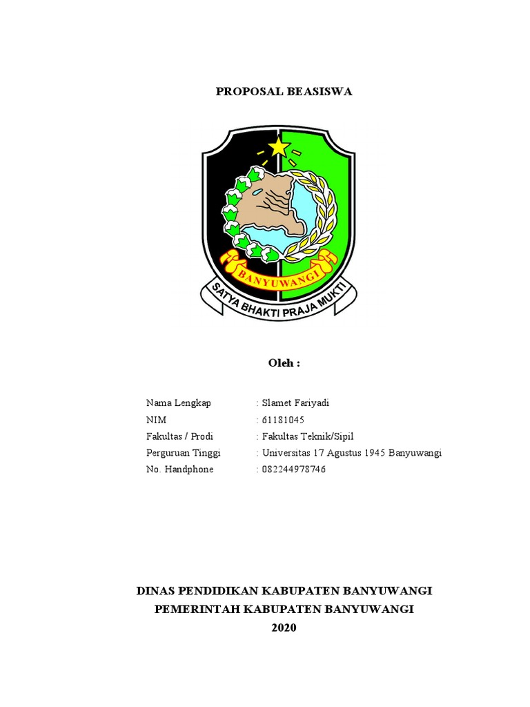 Proposal Beasiswa Slamet | PDF