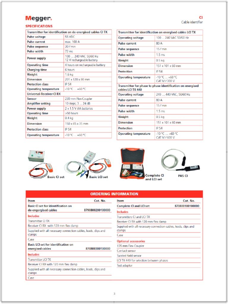 CI Cable Identifier Megger | PDF
