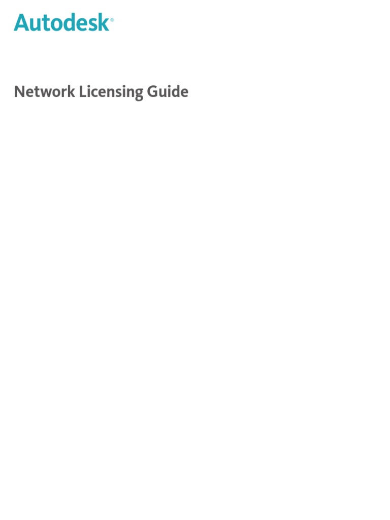 Autodesk: Network Licensing Guide | PDF | Computer Network | Windows ...