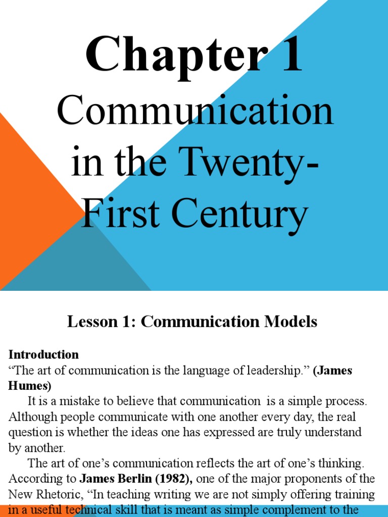 Communication in The 21st Century | PDF | Visual Impairment | English ...
