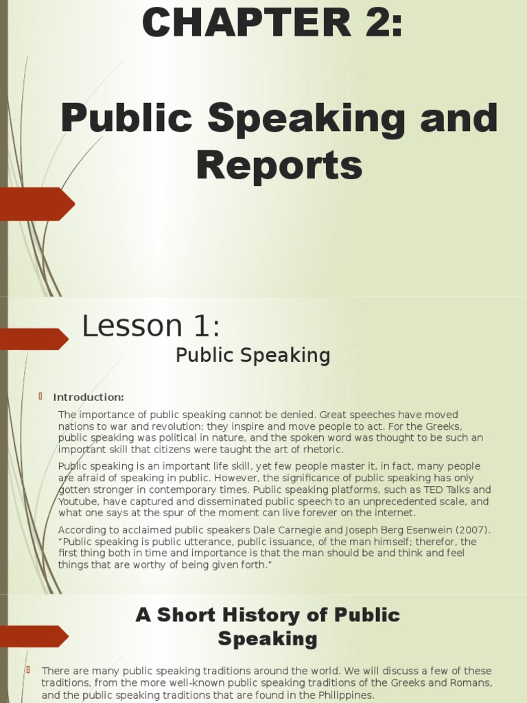 Public Speaking: History and Techniques | PDF | Public Speaking | Rhetoric
