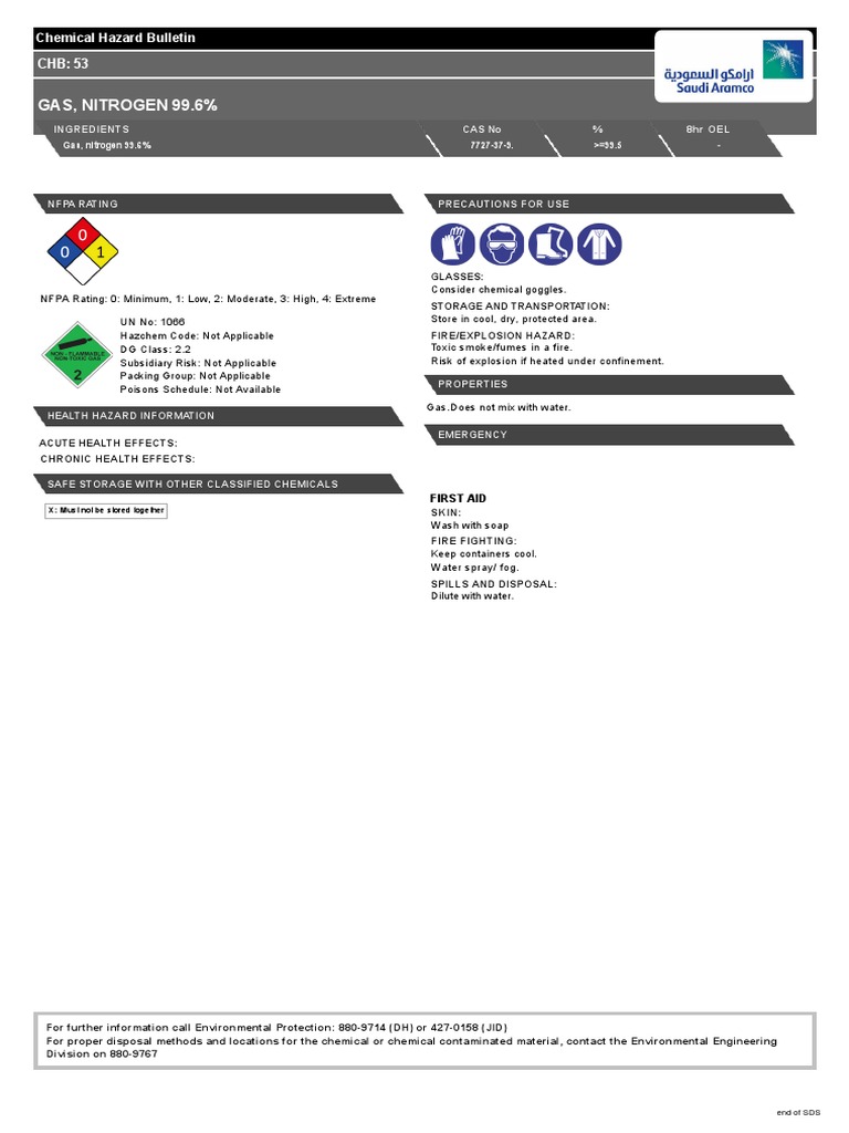53 - Eng-Chb Nitrogen PDF | PDF | Occupational Safety And Health | Safety
