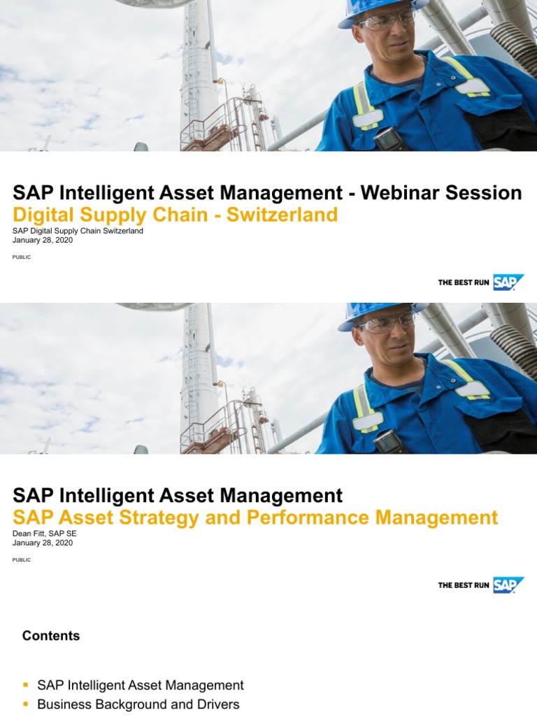 Intelligent Asset Management SAP | PDF | Reliability Engineering ...