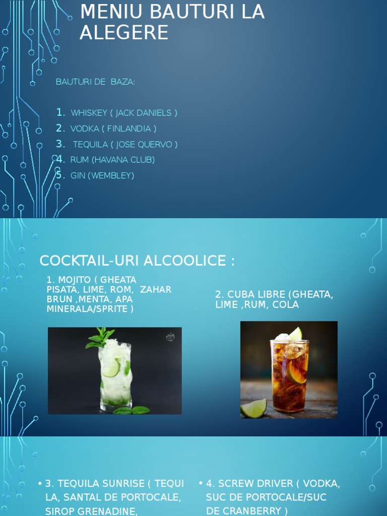 Băuturi și Cocktailuri Diverse | PDF | Citrus | Bartending
