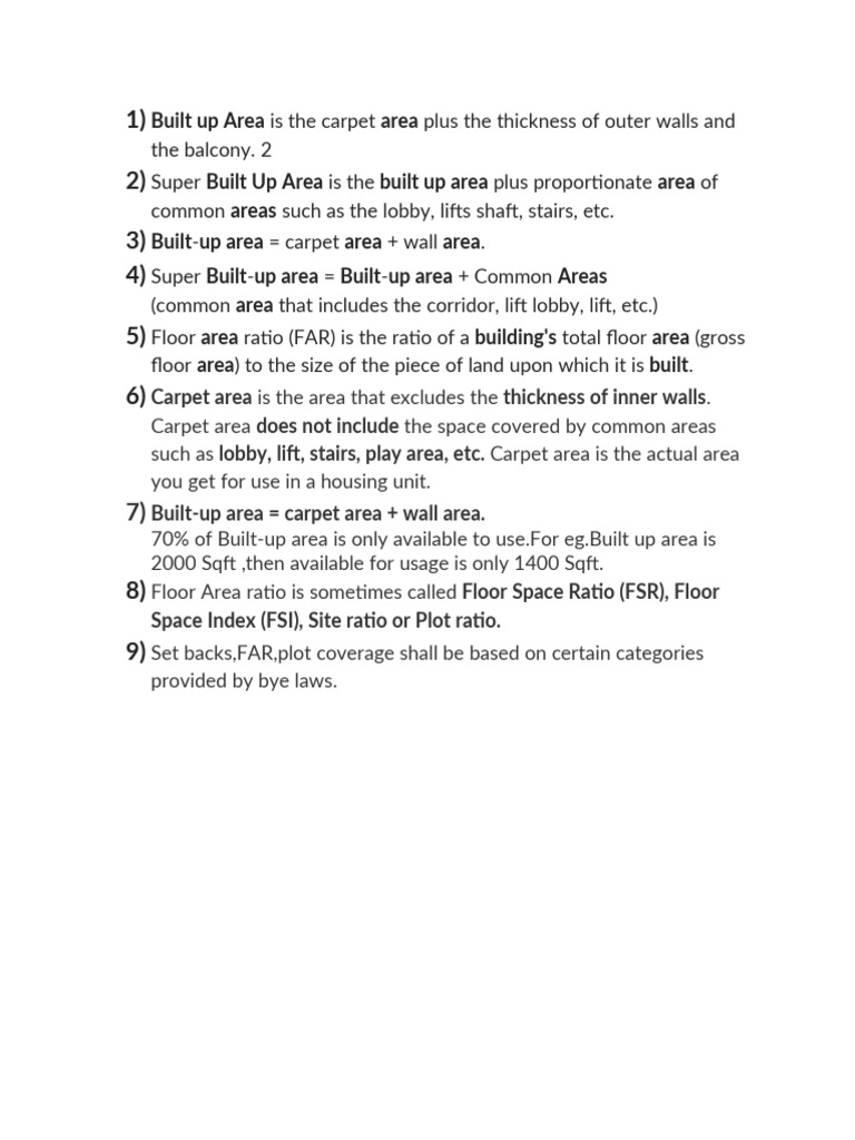 Built Up Area Definition | PDF