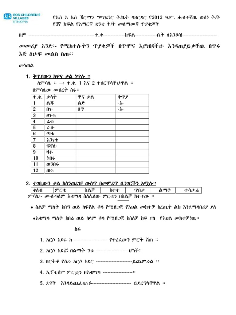 Amharic PDF | PDF