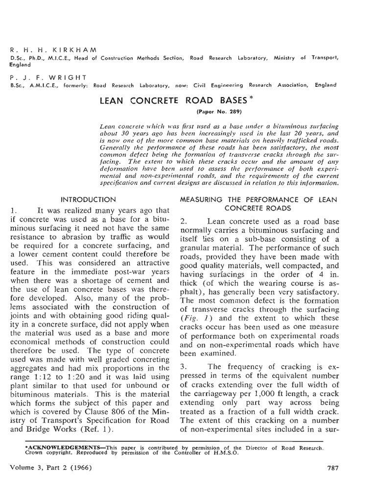 Lean Concrete Road Bases: C e C e C y e e | PDF | Asphalt | Concrete