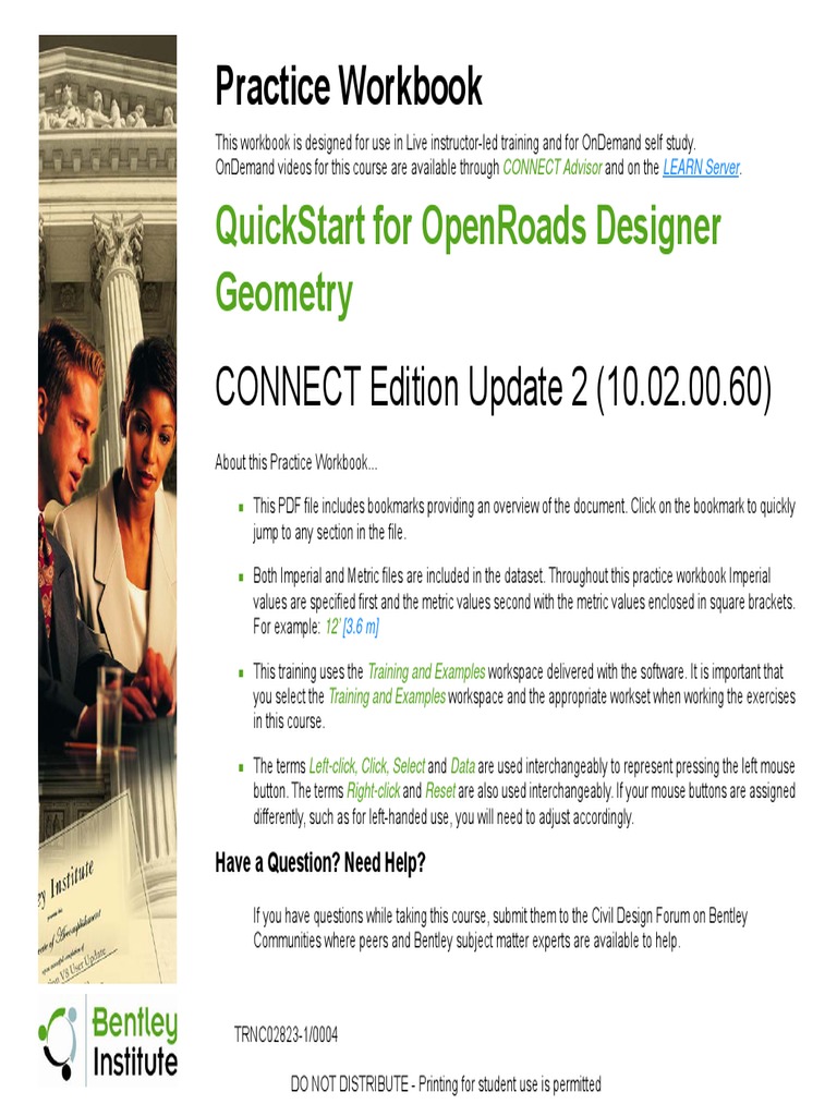 Quickstart For OpenRoads Designer Geometry - v4-01 | Download Free PDF | Tangent | Icon (Computing)