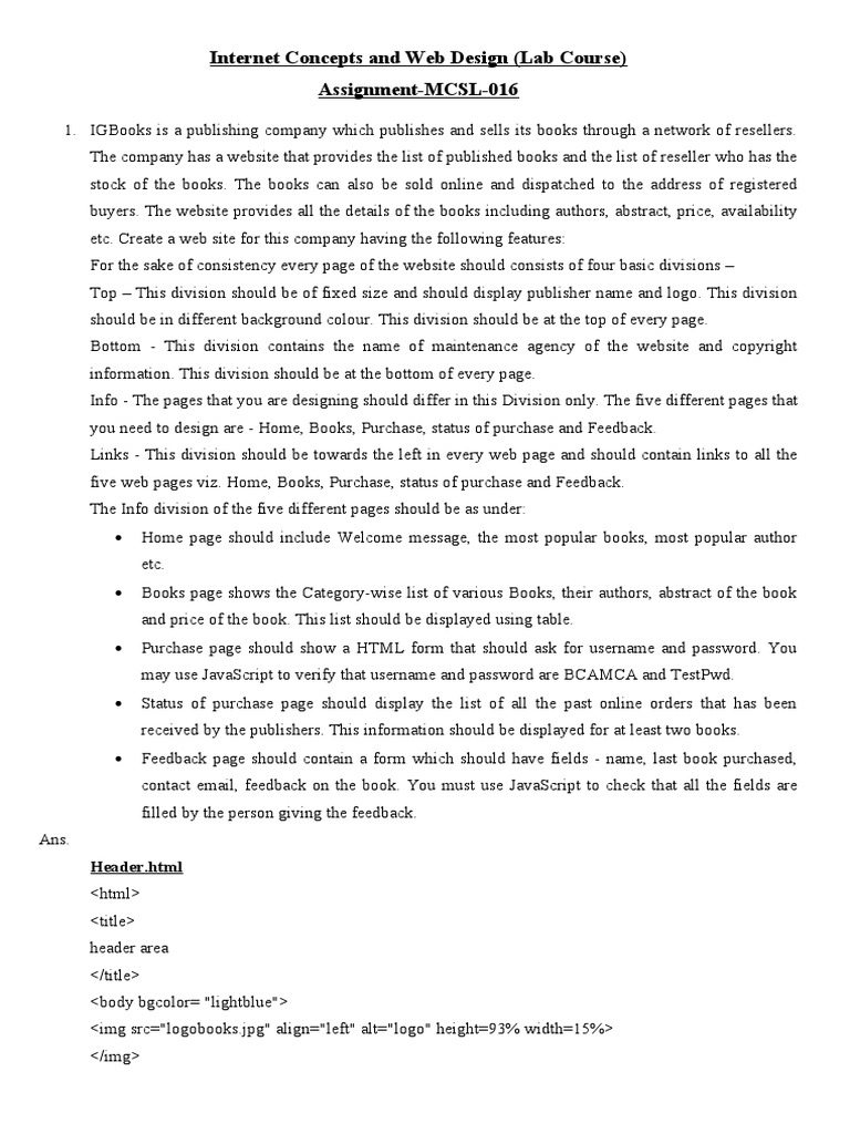 MCSL 016 | PDF | Html | Cascading Style Sheets