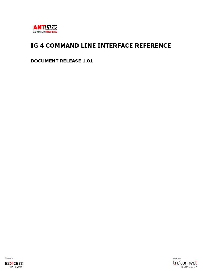 Ig 4 Command Line Interface Reference: Document Release 1.01 | PDF | Port (Computer Networking ...