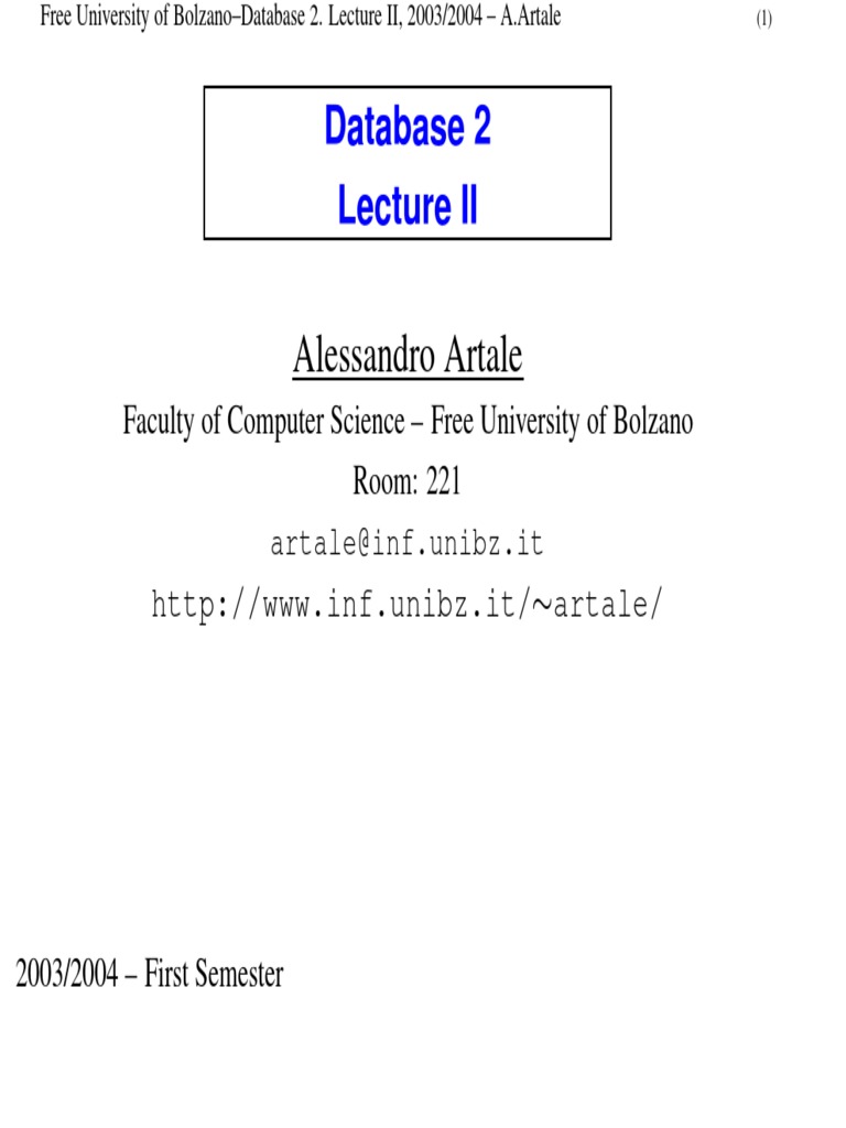 Handout2 PDF | Download Free PDF | Database Index | Databases