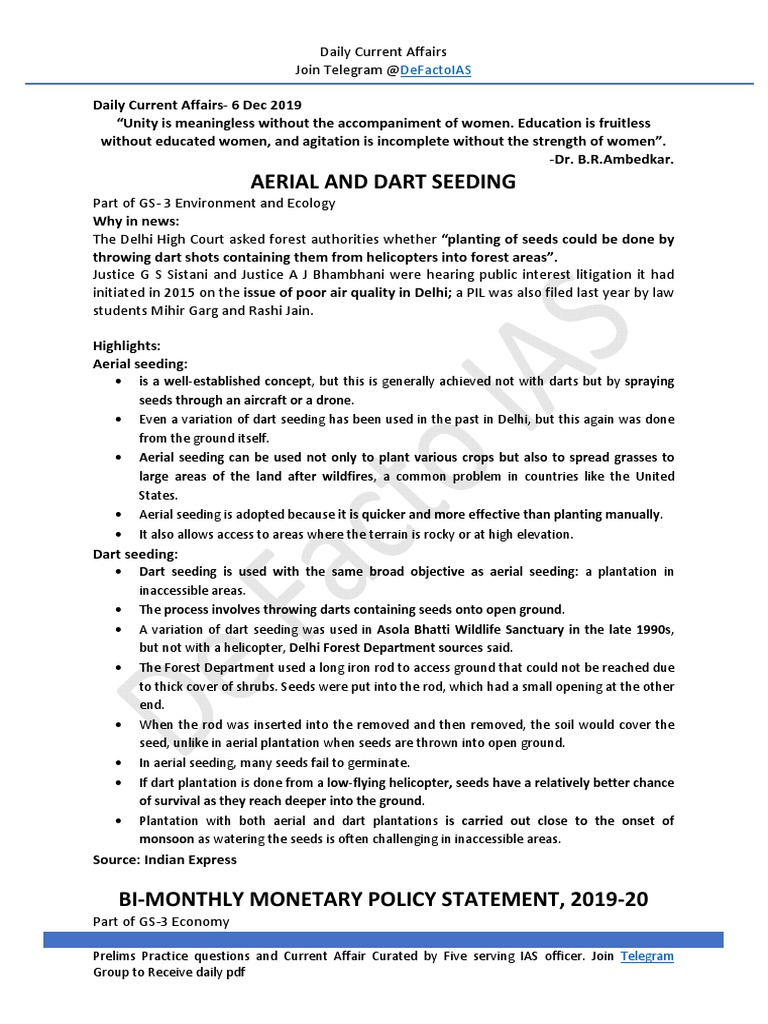 Aerial and Dart Seeding: Defactoias | Download Free PDF | Money ...