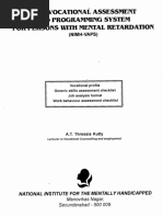 Madras Developmental Programming System Behavioural Scale: Appendices ...