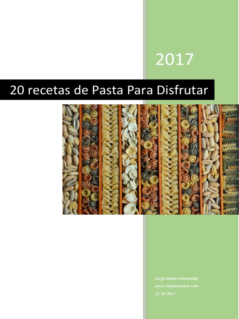 Ebook 20 Recetas de Pasta PDF | PDF | Pasta | pesto