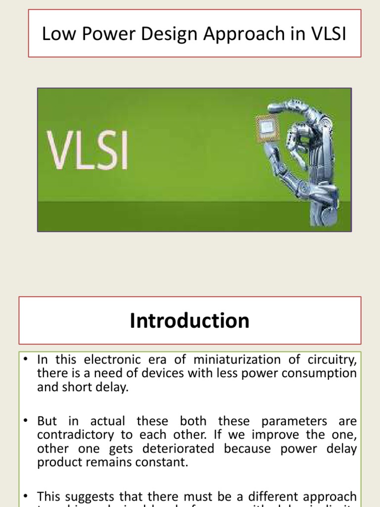Low Power Design Approach in VLSI | PDF | Cmos | Mosfet