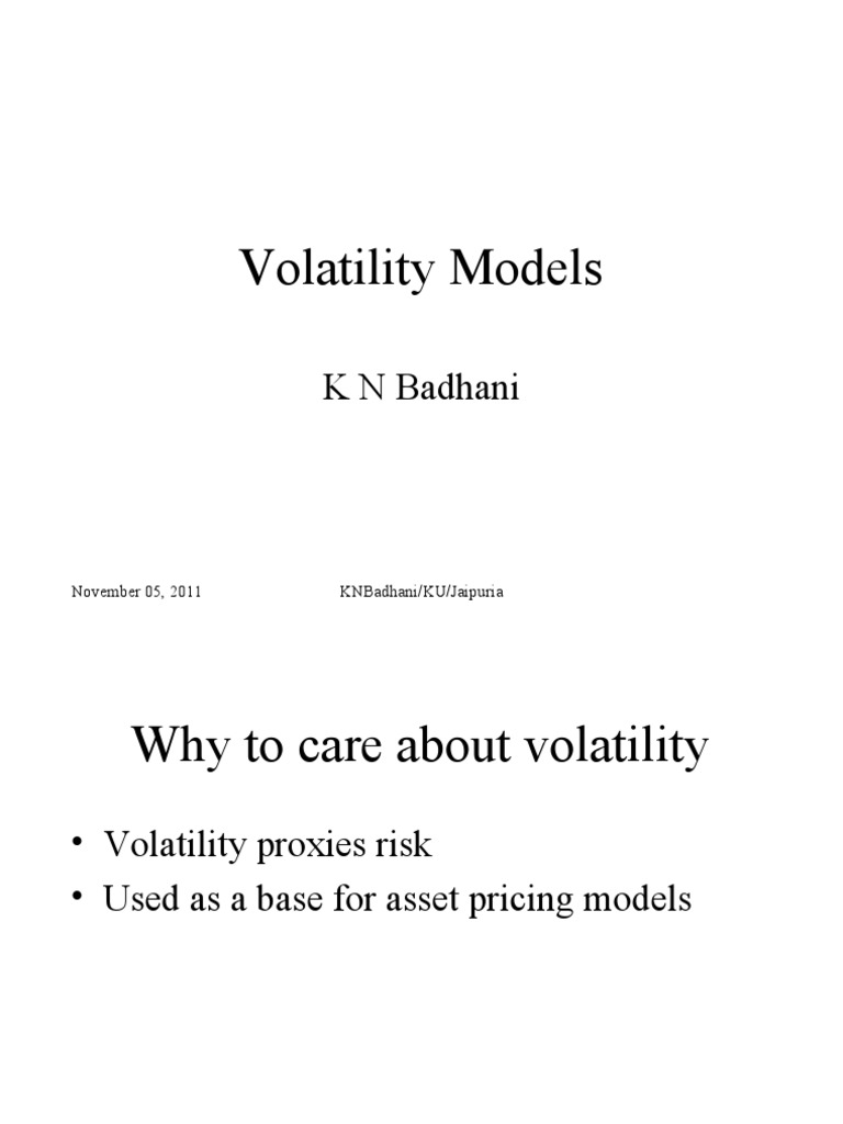 Arch, Garch | PDF | Volatility (Finance) | Regression Analysis