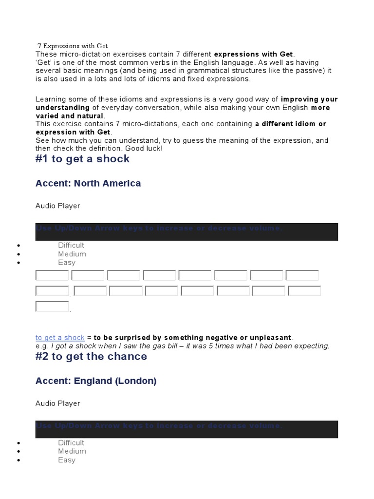 7 Expressions With Get | PDF | Idiom | English Language