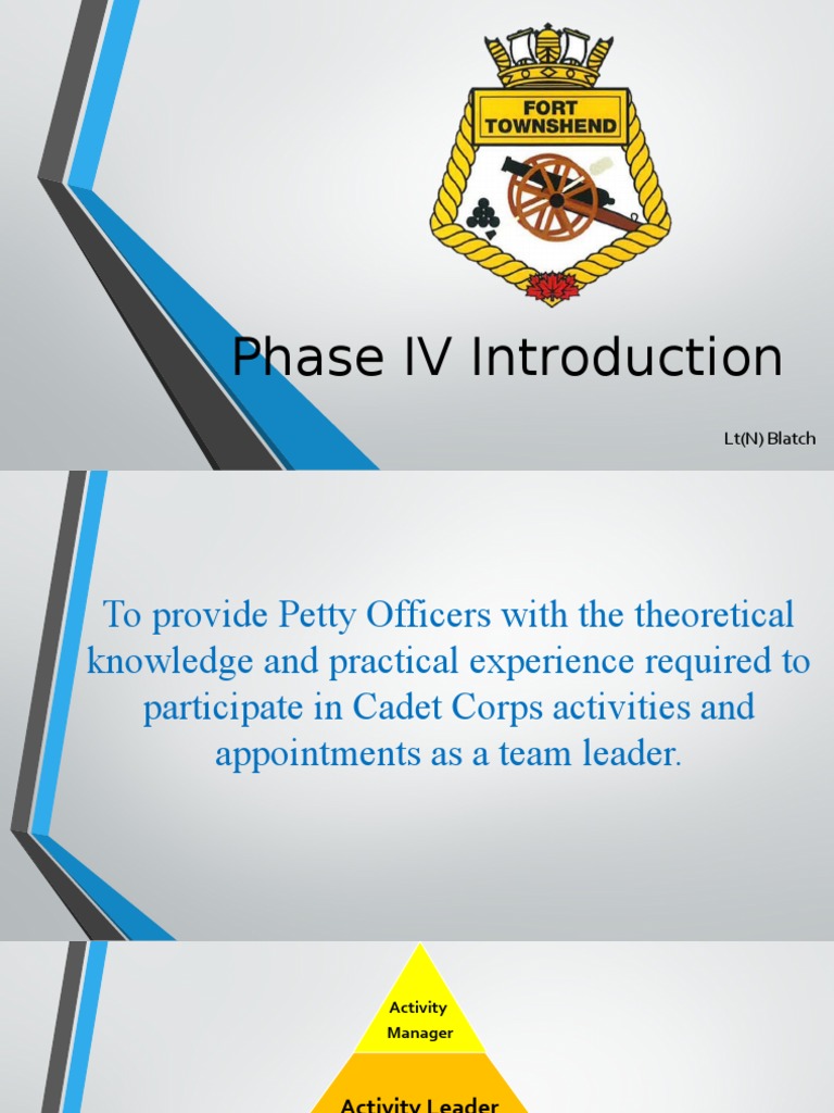 Phase 4 Introduction | PDF | Cadet | Military