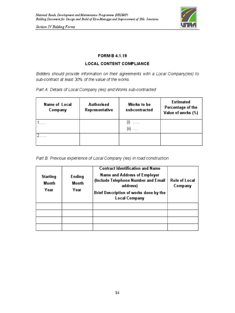Local Content Compliance Pdf Government Information Government