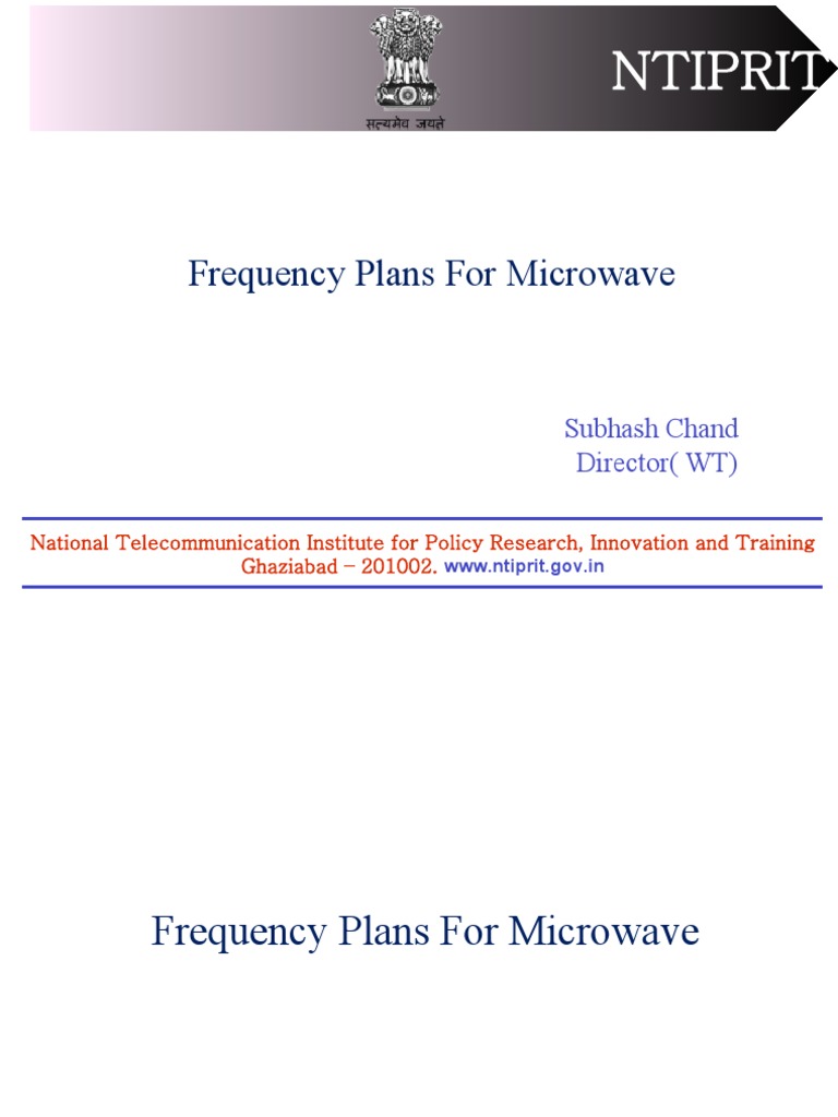 Ntiprit: Frequency Plans For Microwave | PDF | Radio Spectrum ...