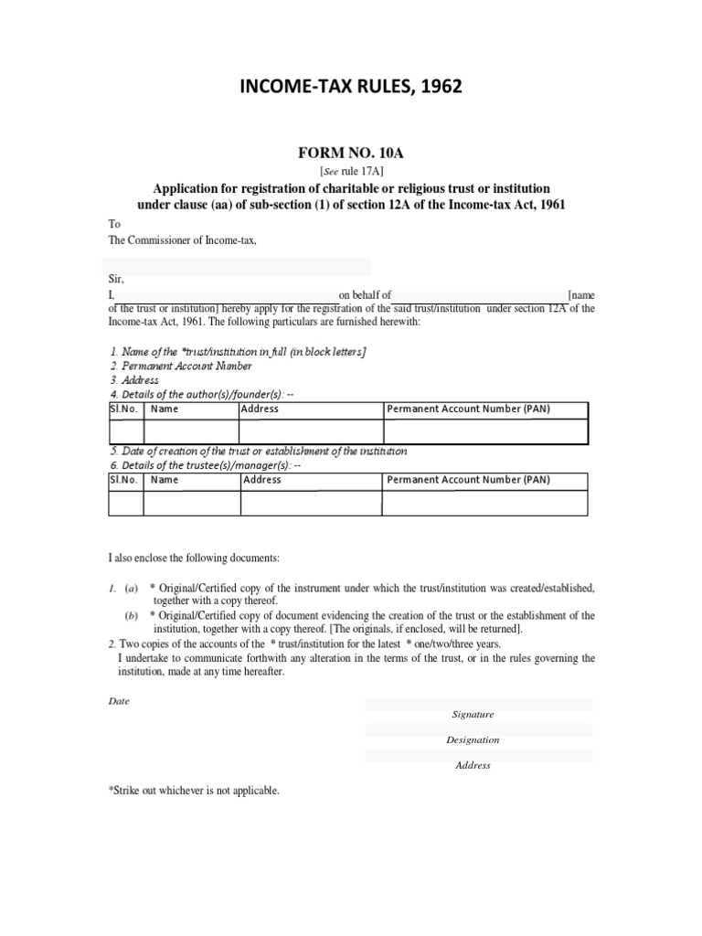 Form - 10A | Download Free PDF | Government And Personhood | Common Law