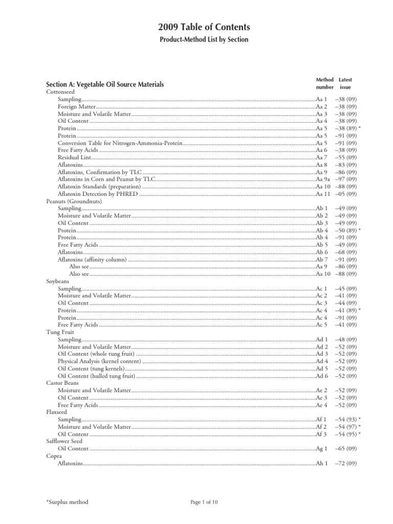 AOCs Appendix PDF | Download Free PDF | Vegetable Oil | Lipid