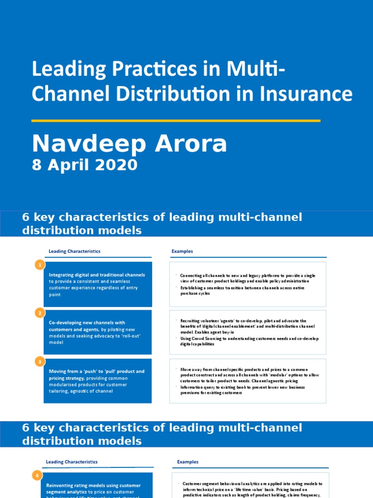 Leading Practices in Insurance Multi-Channel Distribution March 2020 by ...