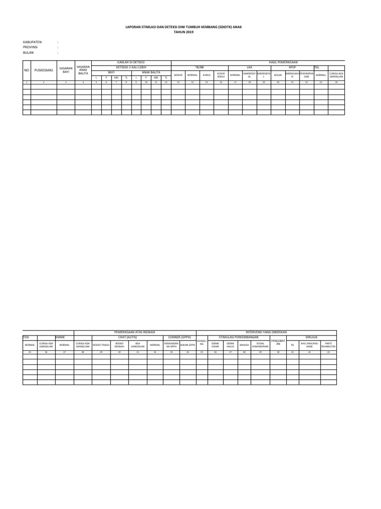 Format Laporan Sdidtk | PDF