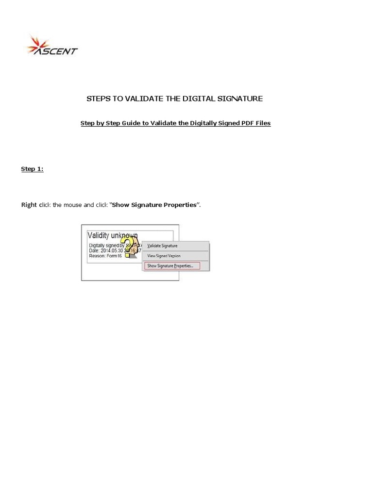 Validate Digital Signature PDF | PDF