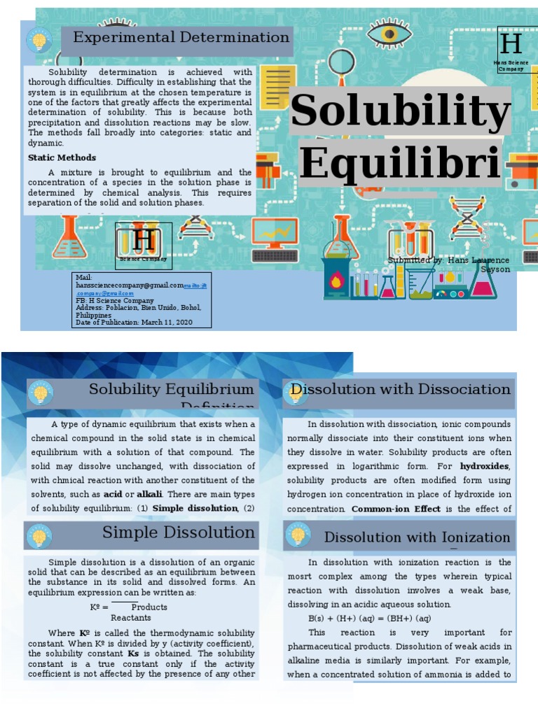Sample Chemistry Brochure For PH Scale | PDF | Chemical Equilibrium | Solvation
