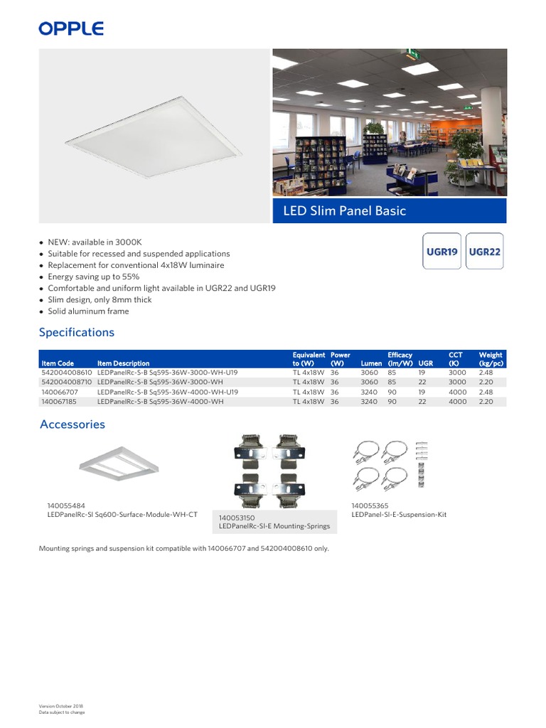 LED Slim Panel Basic: Specifications | PDF | Alternating Current ...