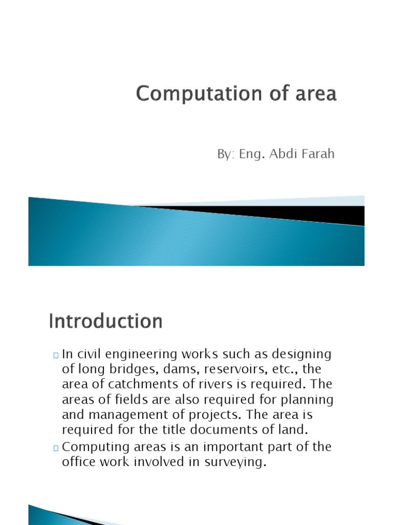 Computation of Area | PDF | Area | Mathematical Analysis