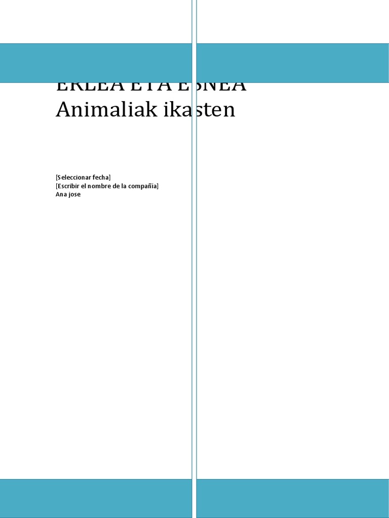 ERLEA ETA ESNEA Animaliak Ikasten9 | PDF | Animales domesticados ...