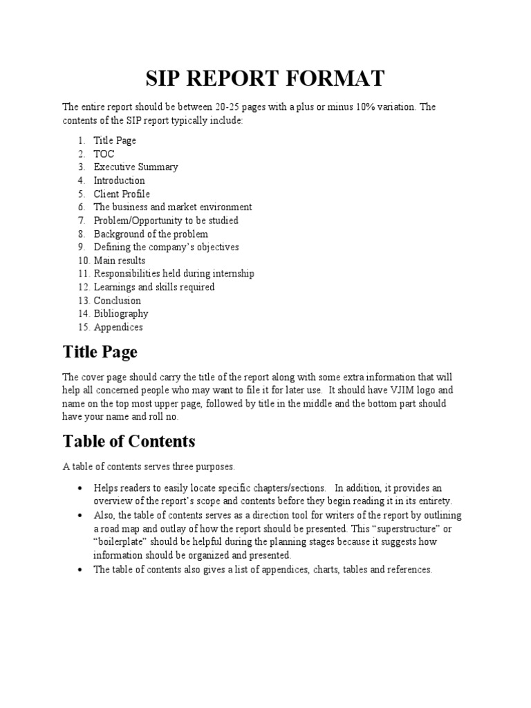 SIP REPORT FORMAT - Final | PDF | Goal | Money