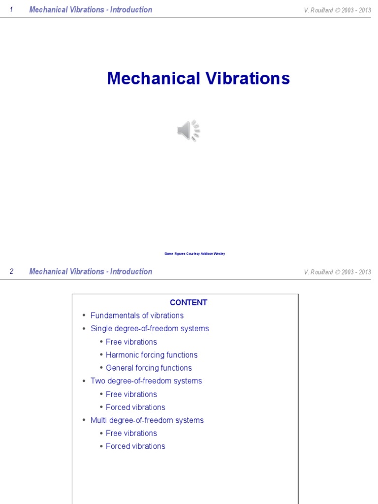 Mechanical Vibrations PDF | PDF | Oscillation | Force