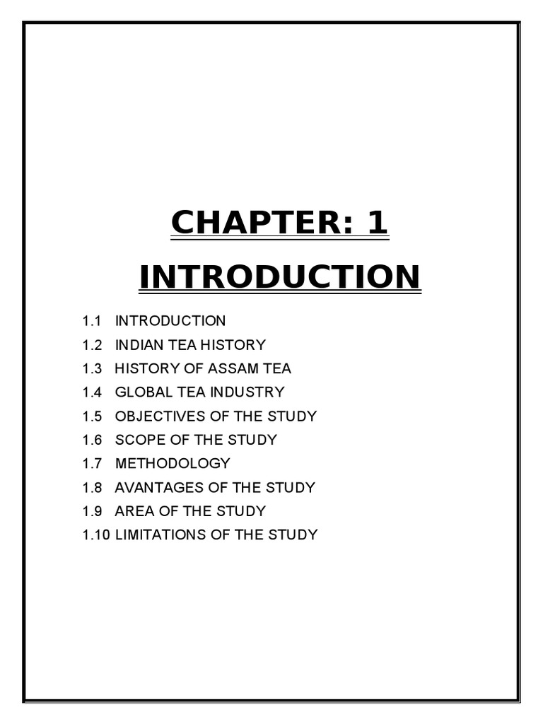 Chapter 1 | PDF | Tea | Survey Methodology