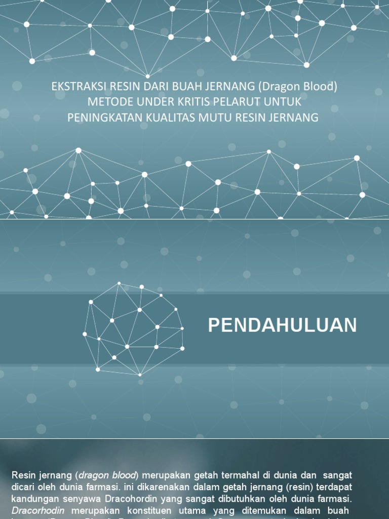 Ekstraksi Resin Jernang untuk Farmasi | PDF | Griya & Taman