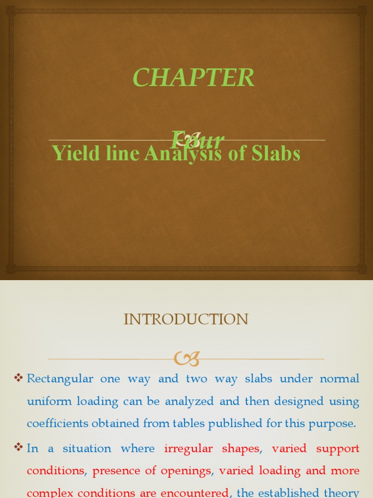 Yield Line Analysis of Slabs | PDF | Yield (Engineering) | Chemical ...