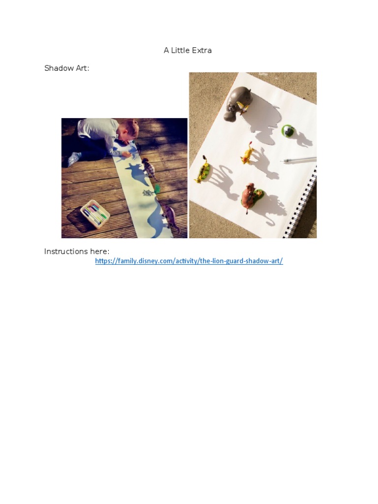 Lion Guard Shadow Art Instructions | PDF