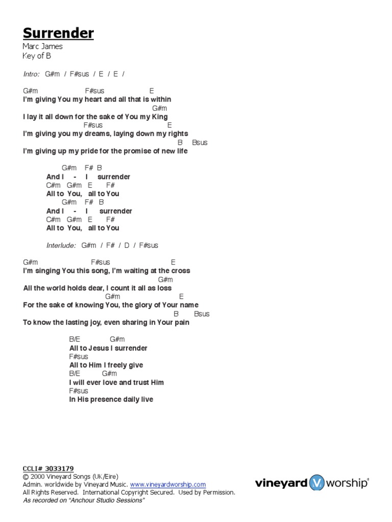 Surrender: Marc James Keyofb | PDF | Language Arts & Discipline