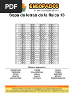 Sopa de Letras de Materia y Sus Propiedades | PDF