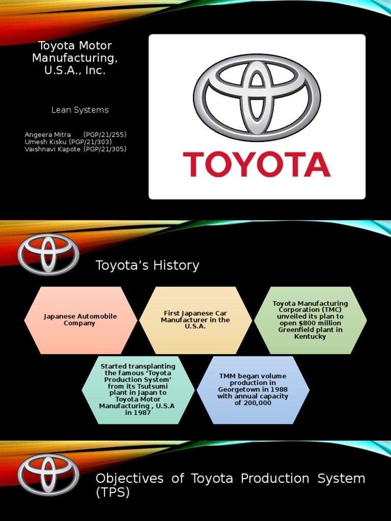 Toyota Production System in U.S. Manufacturing | PDF | Industries ...