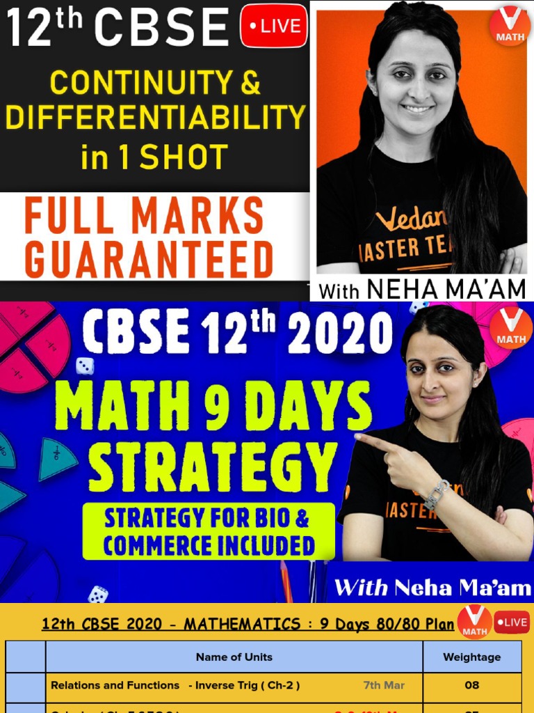 Continuity & Differentiability in One Shot PDF | PDF | Derivative | Continuous Function