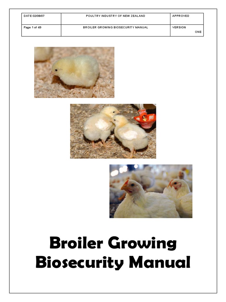 Biosecurity Manual | Download Free PDF | Poultry Farming | Poultry