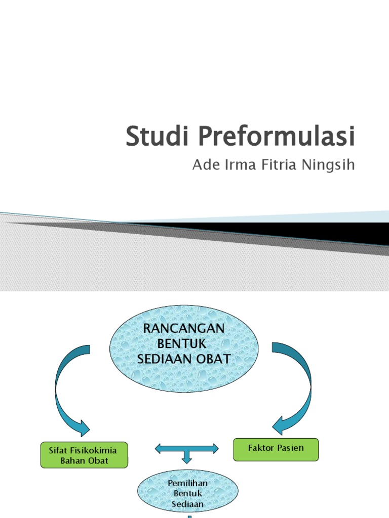Studi Preformulasi | PDF