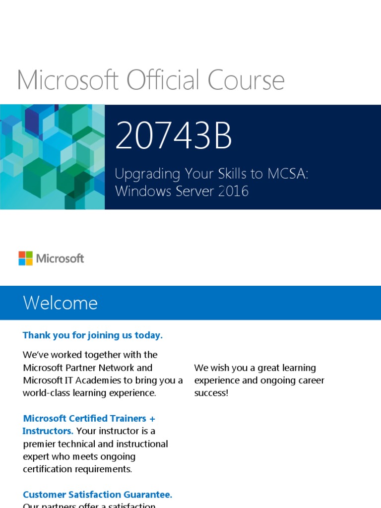 Microsoft Official Course: Upgrading Your Skills To MCSA: Windows ...
